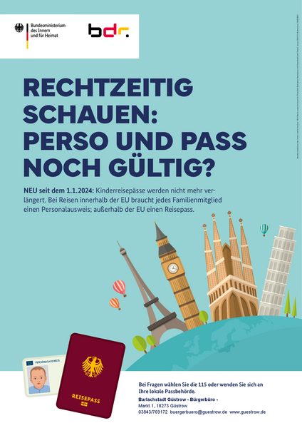 Personalausweis, Reisedokumente und eID-Karte: Barlachstadt Güstrow